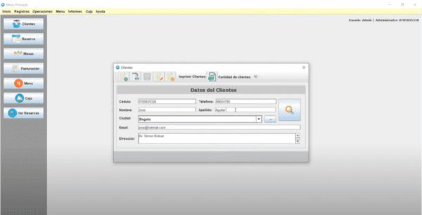 Sistema de Reservas de mesas para restaurante en Java y MySQL ...